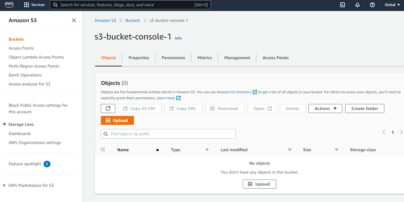 Create an AWS S3 Bucket, Upload, Download and Delete File Using AWS Console